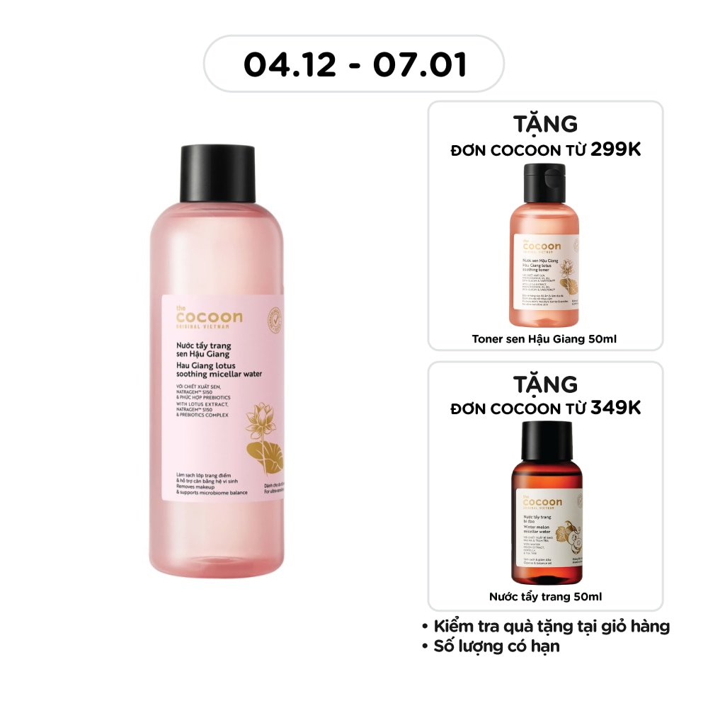 Mua ngay COCOON, Nước Tẩy Trang Cocoon Sen Hậu Giang 500ml với khuyến ...